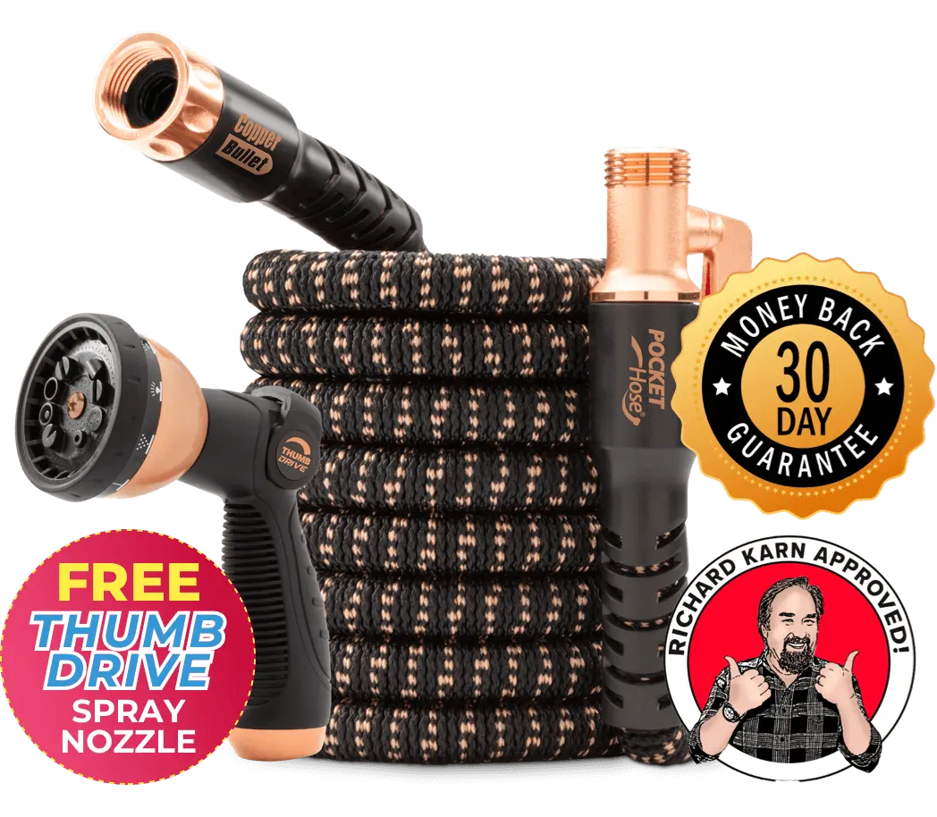 Pocket Hose Copper Bullet- The Kink-Free, Self-Expanding Hose That ...